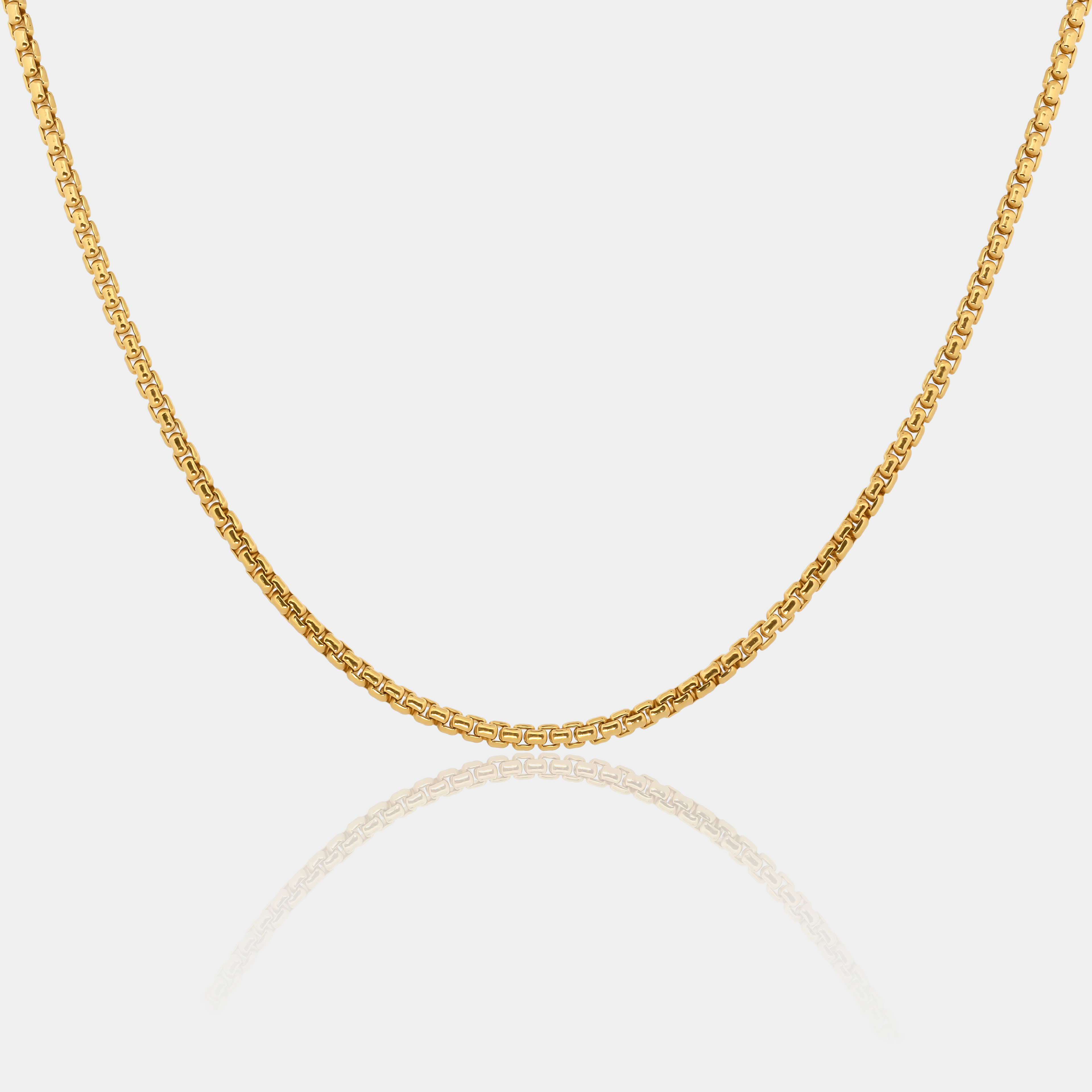 14k Gold-Filled Thick Round Box Chain Necklace – LINK'D THE LABEL